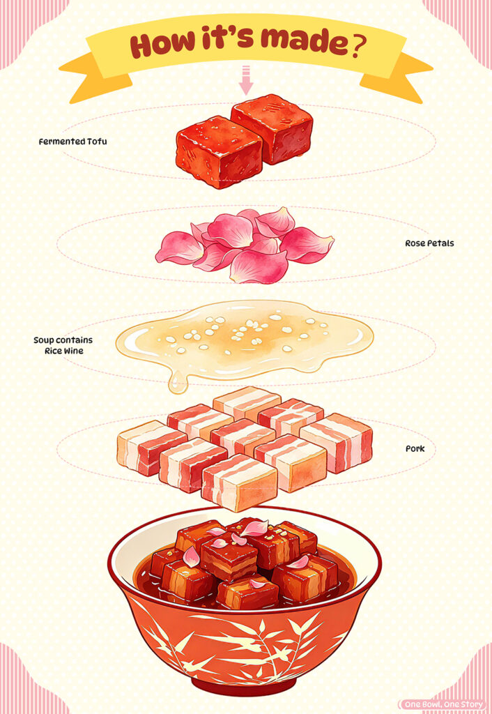 Rose Fermented Tofu Pork Belly in Spring